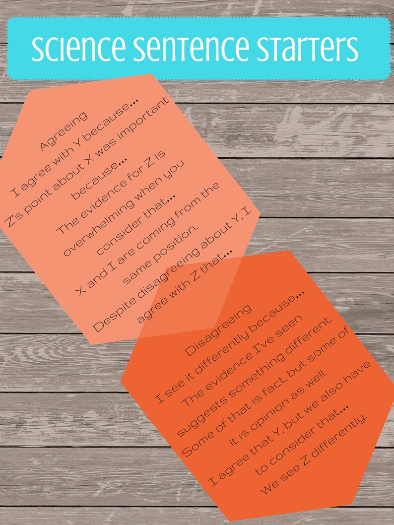 Sentence Starter Poster - Etsy
