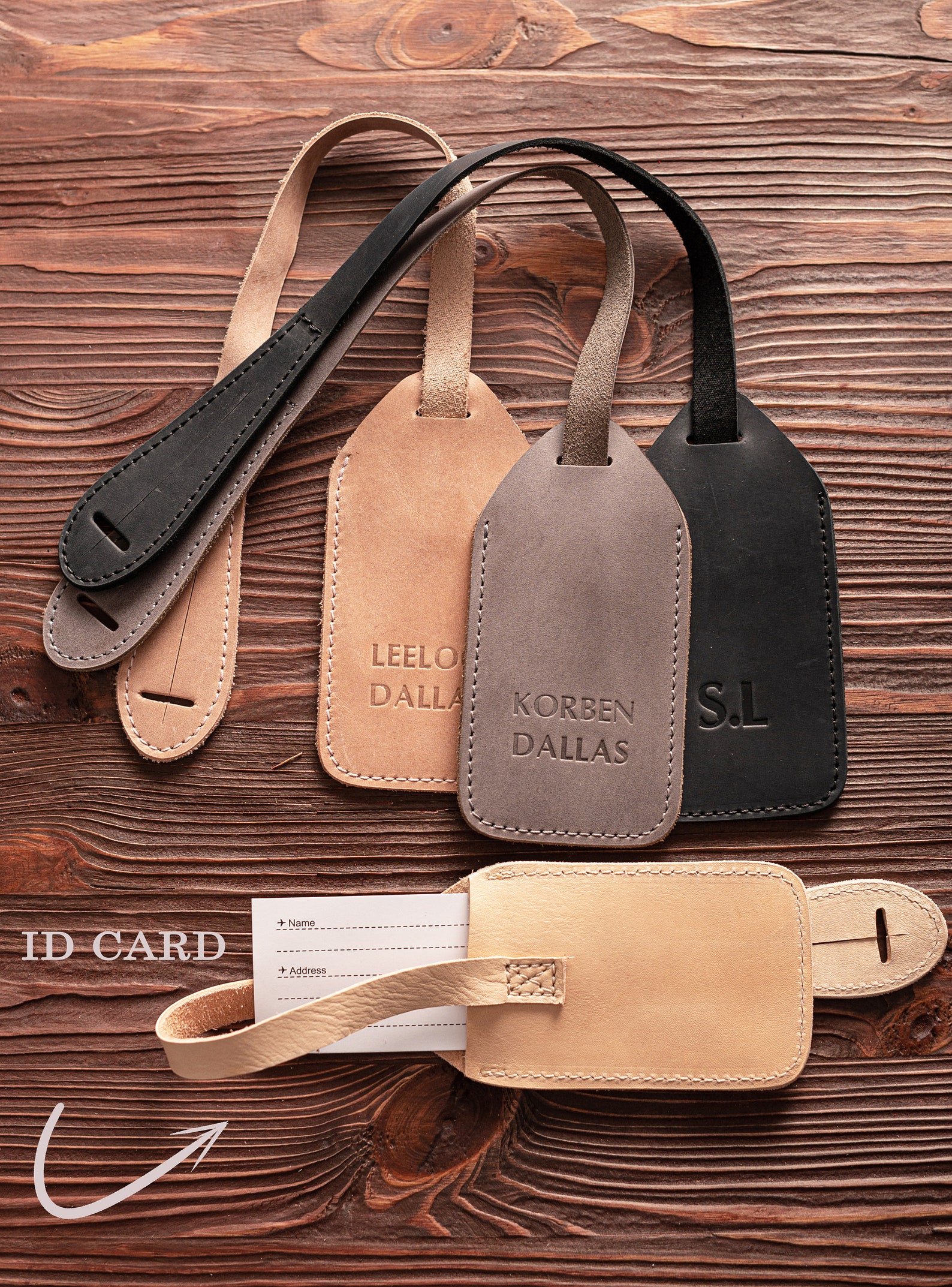 Personalized Leather Custom Luggage Tag Leather Travel - Etsy