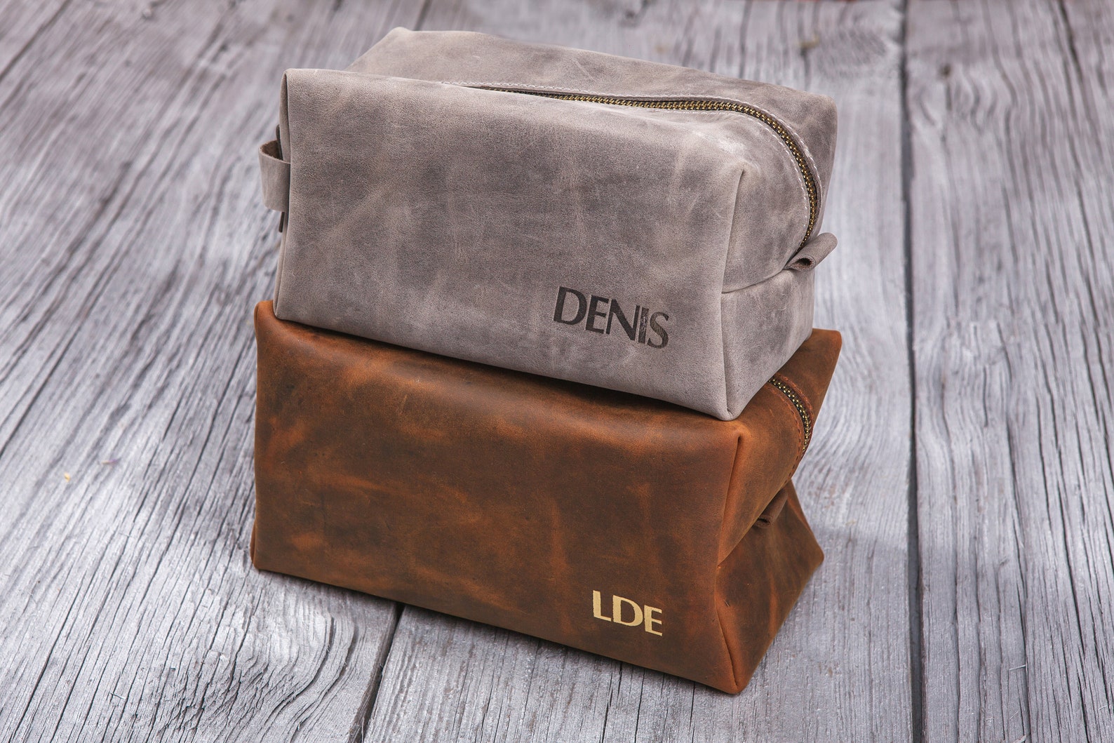 Personalized dopp kit groomsmen toiletry bag 3rd anniversary | Etsy