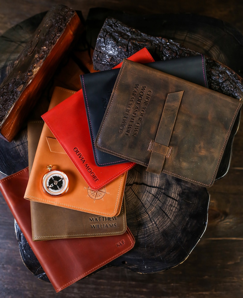 Personalized Leather Journal Refillable Notebook Cover | Etsy