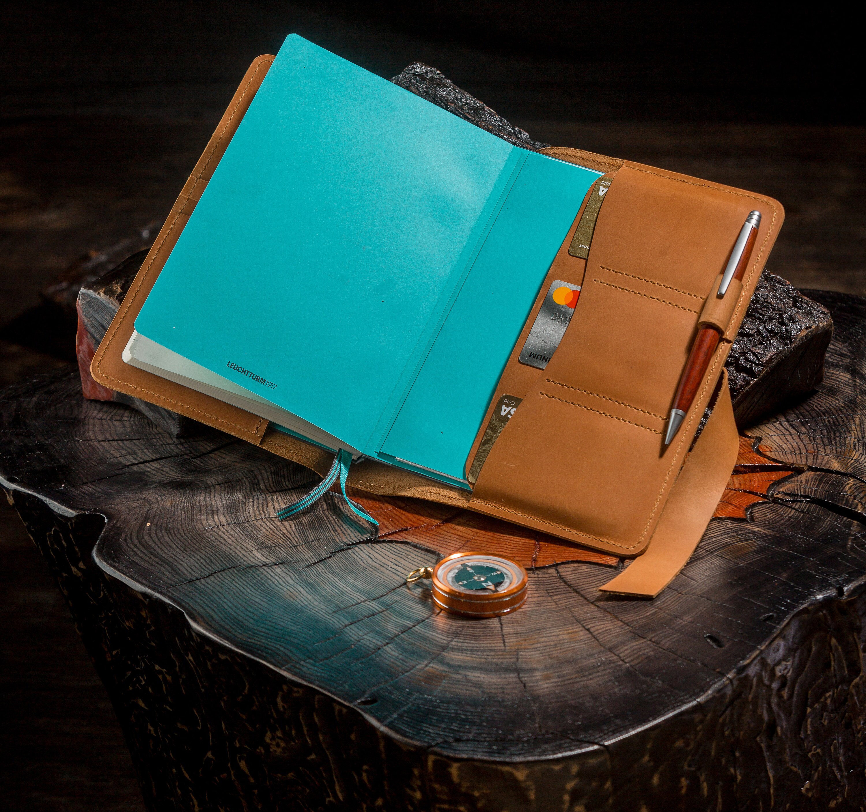 Personalized leather journal Refillable notebook cover | Etsy