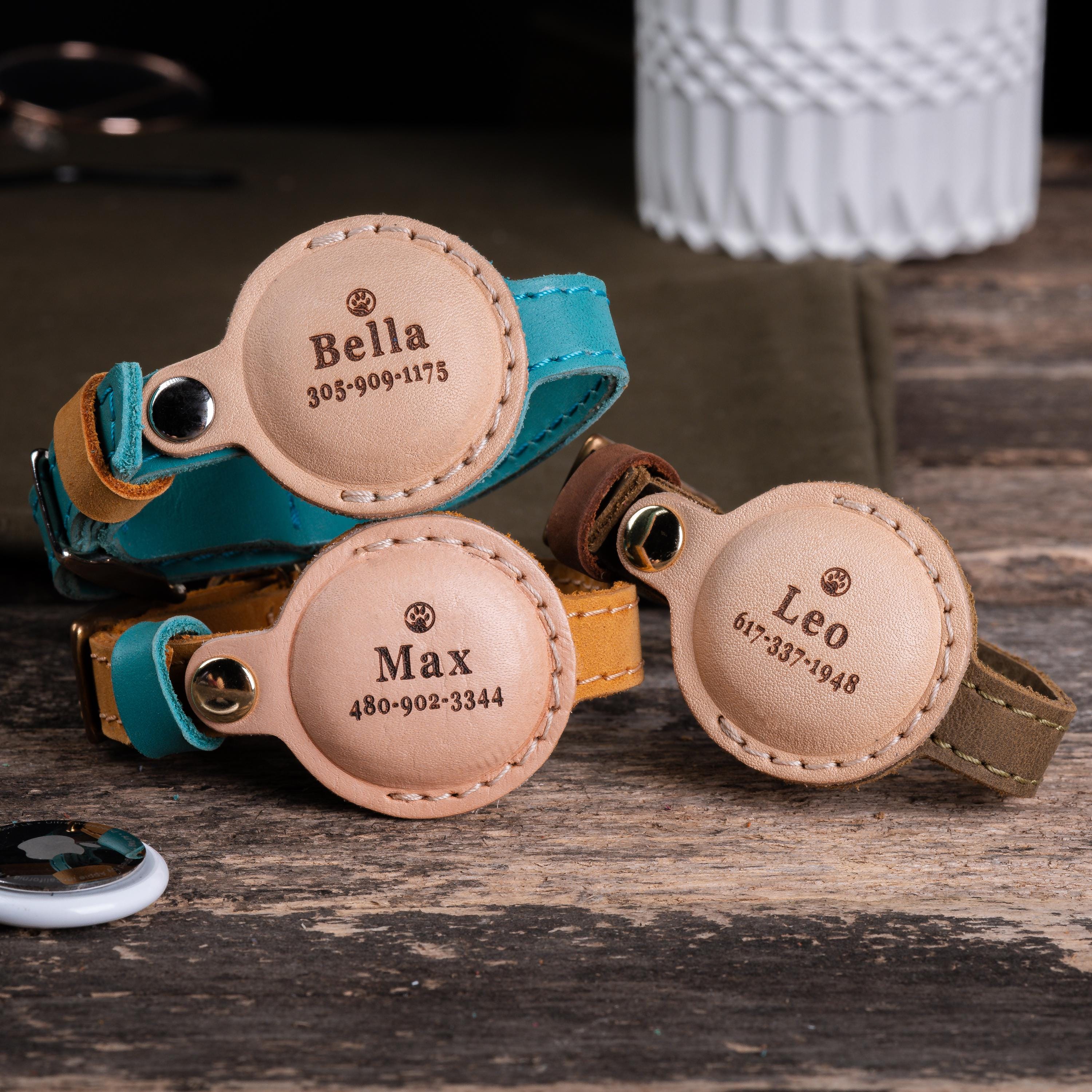 Cat Collar With Air Tag Holder, Custom Name Pet Collar, Small Dog ...