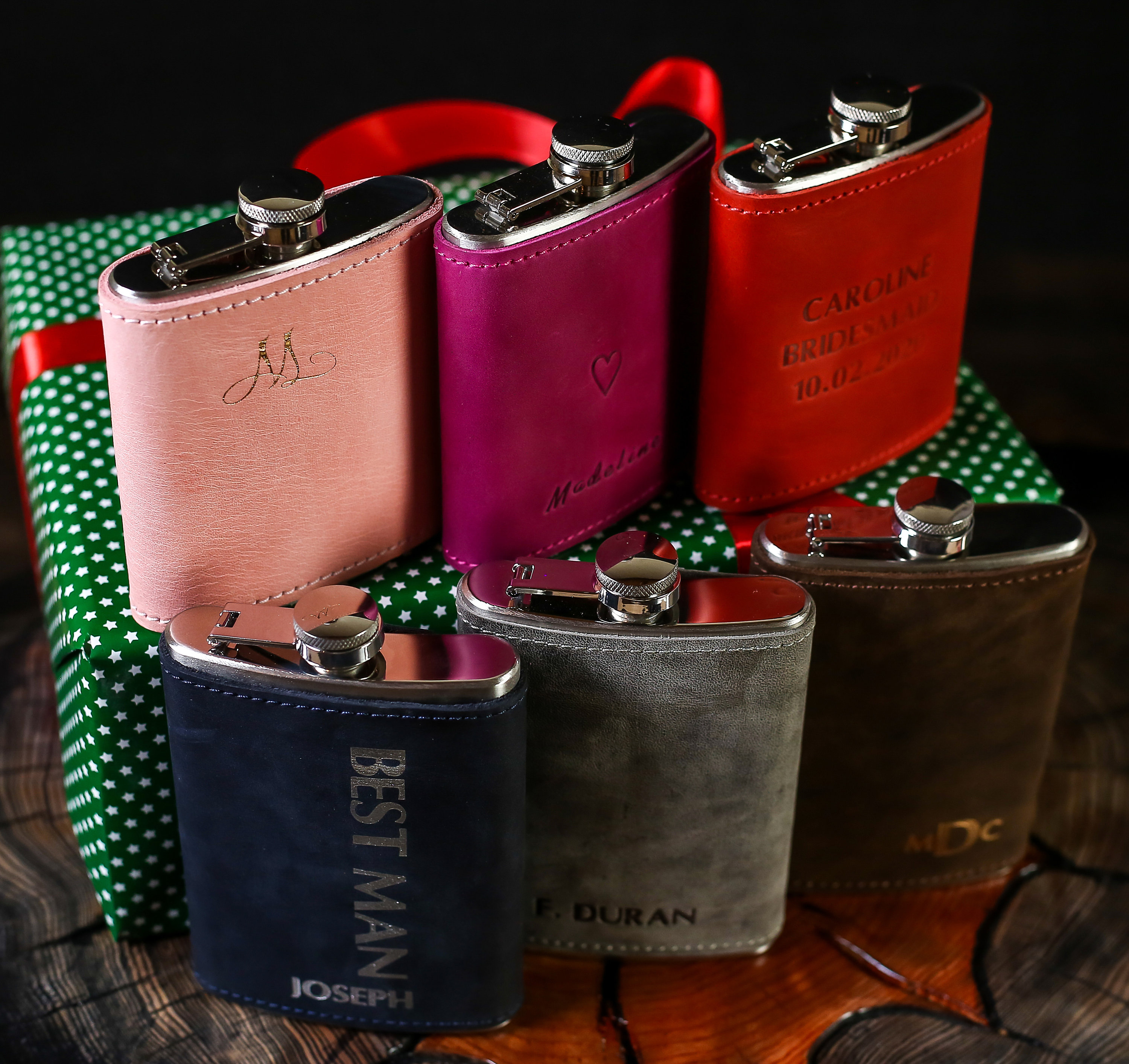 Personalized Leather Flask Engraved Hip Flask Groomsmen Gift - Etsy