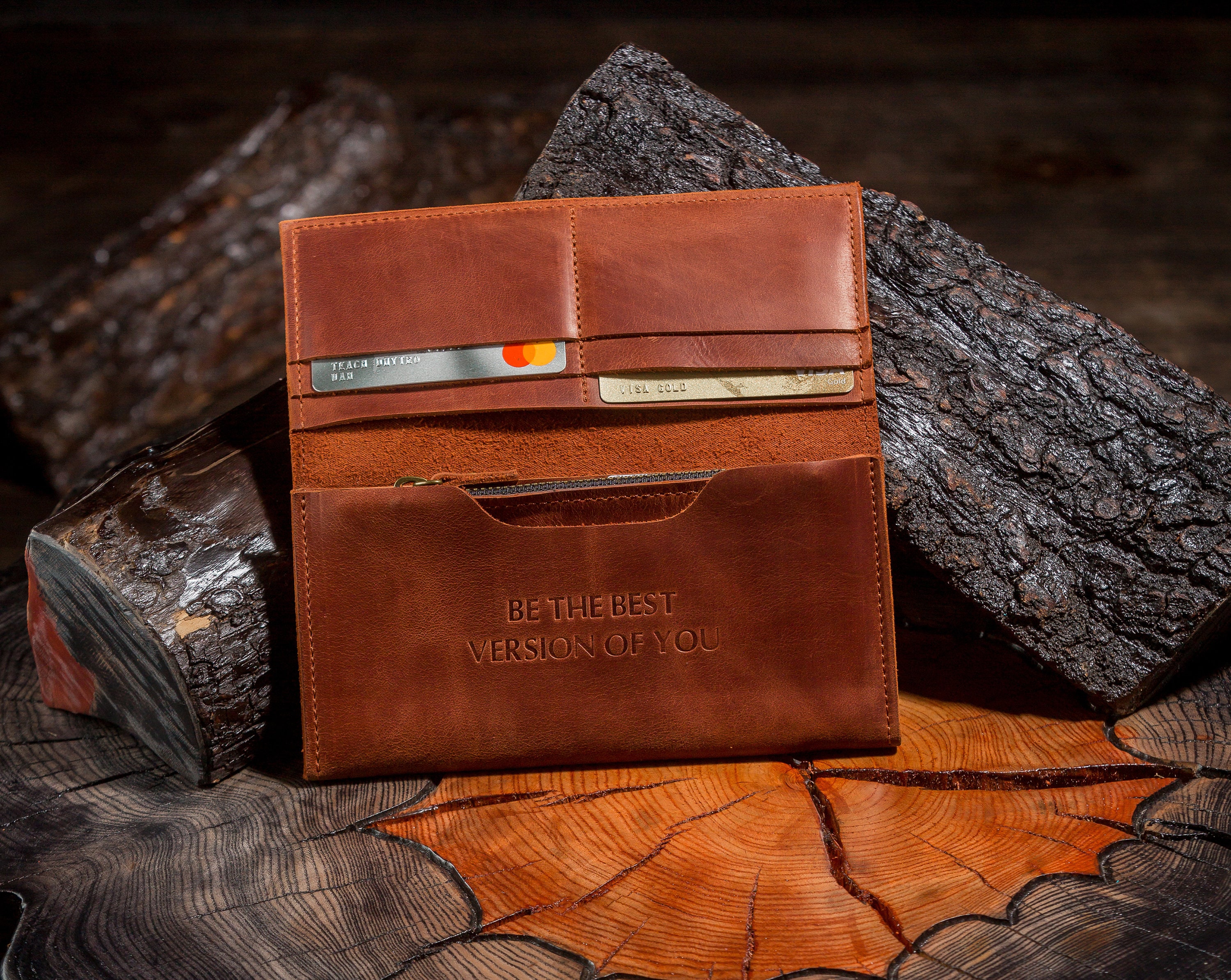 Leather wallet woman Personalized leather wallet woman Slim | Etsy