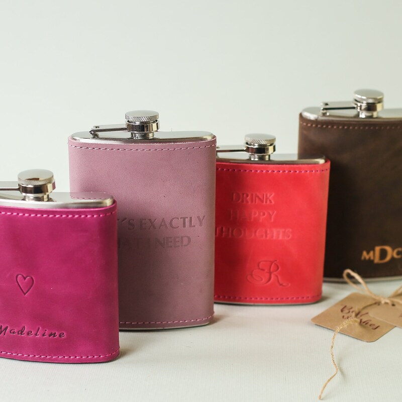 Monogram Flask - Etsy