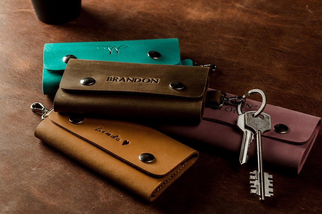 Custom Key Holder Key Wallet for Women and Men Monogrammed - Etsy