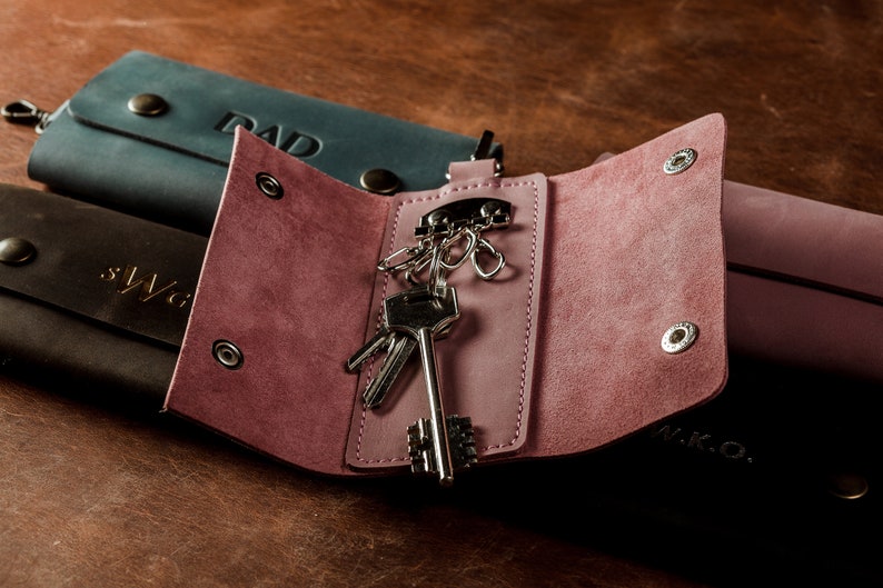 Custom Key Holder Key Wallet for Women and Men Monogrammed - Etsy