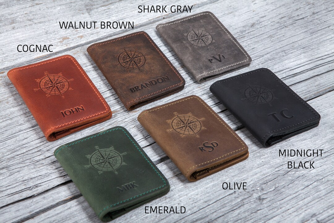 Leather Card Wallet Slim Minimalist Card Holder Handmade Wallets for ...