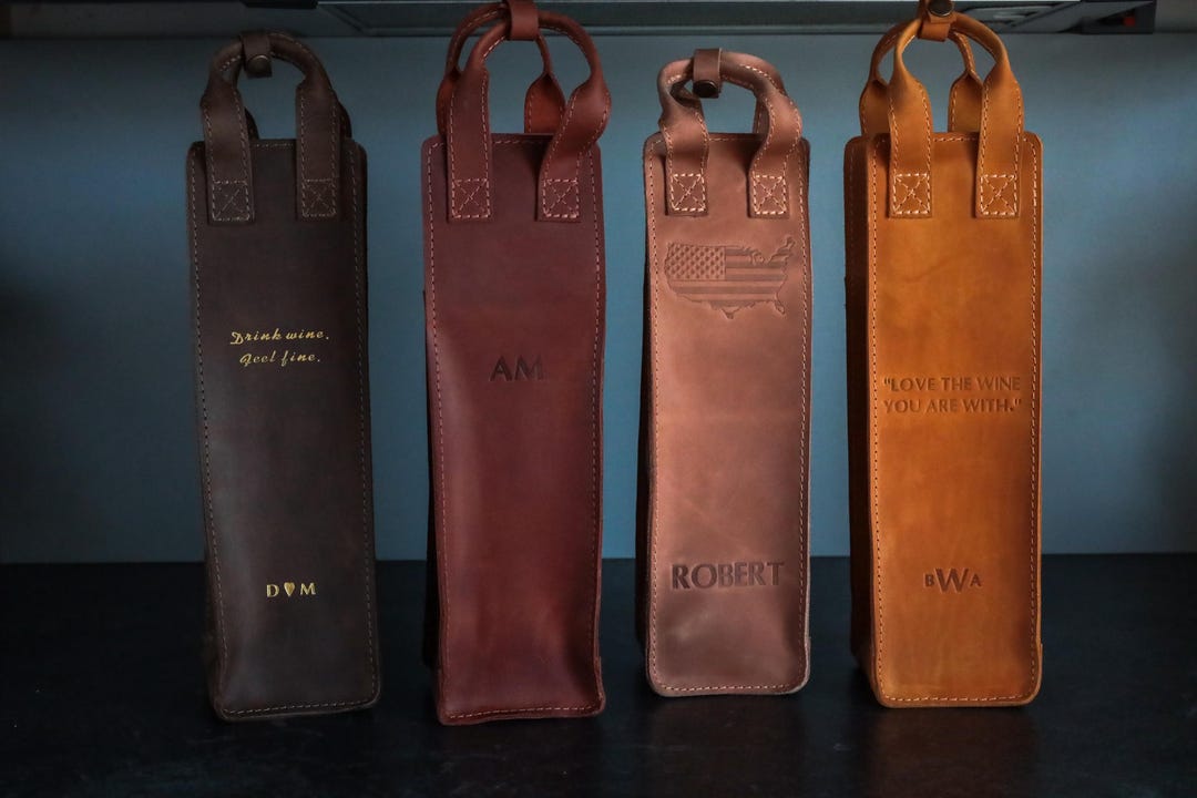 Bolsa para vino, Regalos para él, Regalos personalizados, Estuche de ...