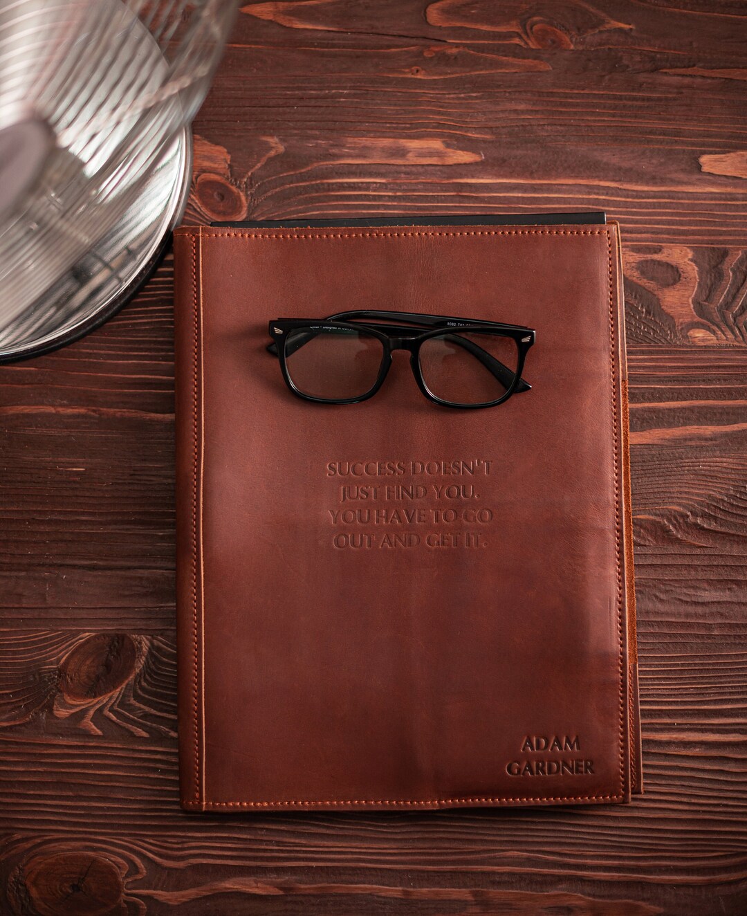 Personalized Leather Journal Cover, Composition Notebook Cover ...