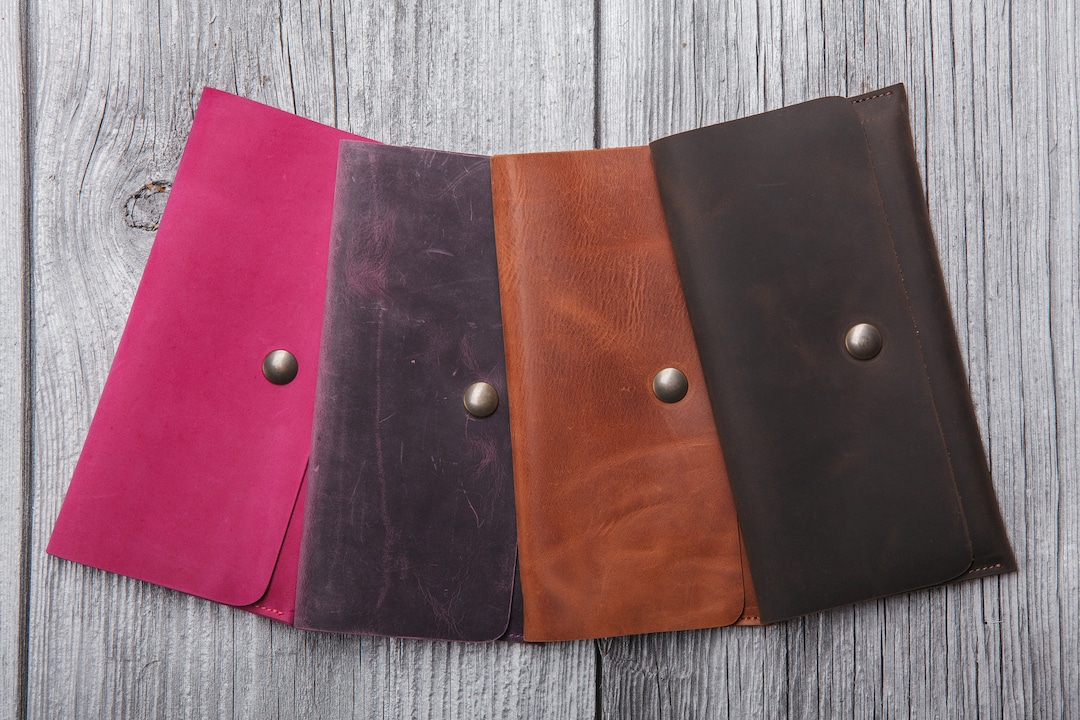 Minimalist Wallet Women, Gifts for Mum, Leather Envelope Wallet ...