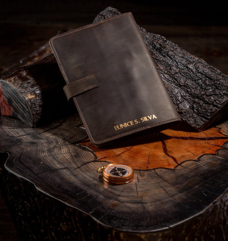 Personalized Leather Journal Refillable Notebook Cover | Etsy