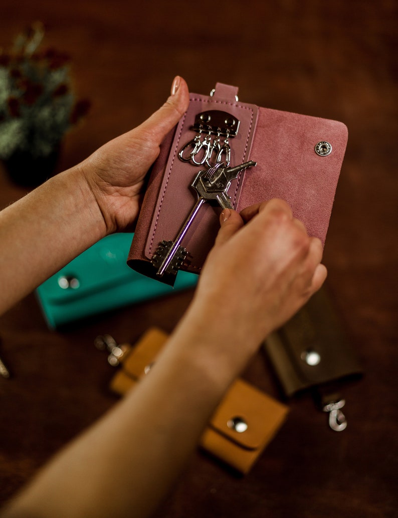 Custom Key Holder Key Wallet for Women and Men Monogrammed - Etsy