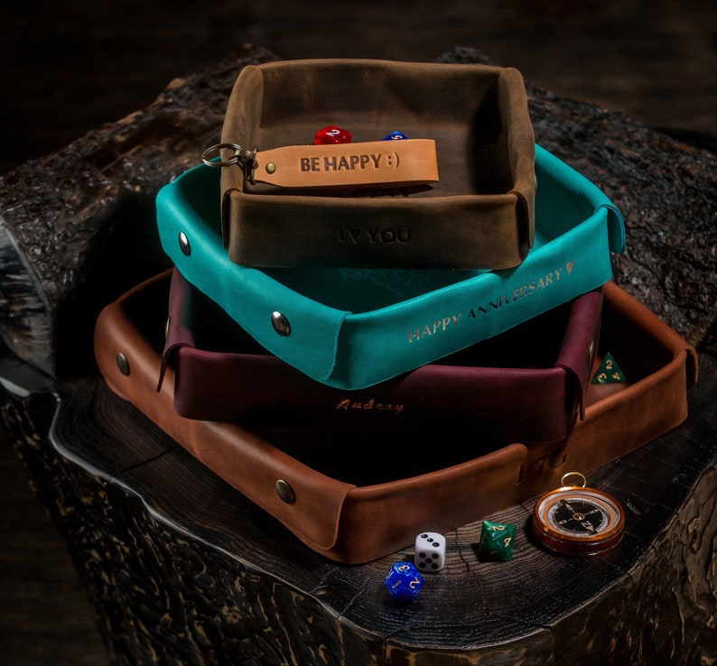 Custom Leather Valet Tray Personalized Home Decor - Etsy