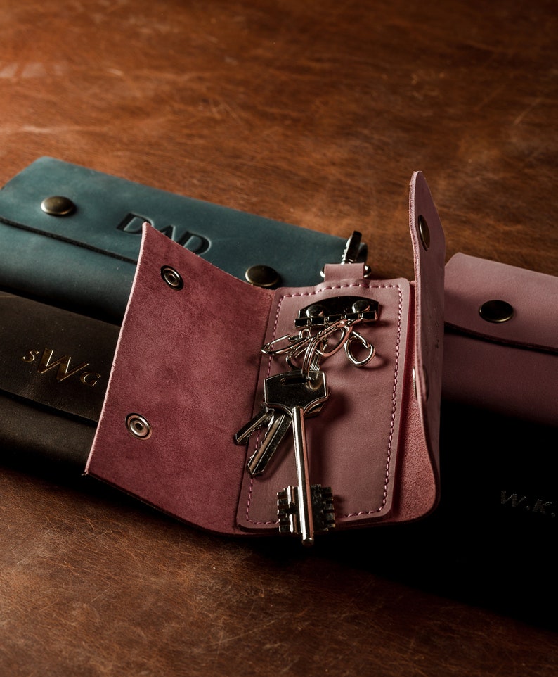Custom Key Holder Key Wallet for Women and Men Monogrammed - Etsy