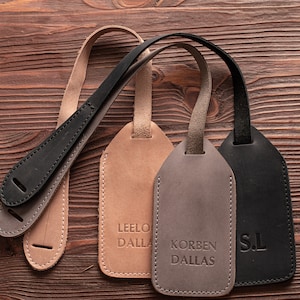 Luggage Tags Personalized, Custom Luggage Tag, Leather Luggage Tags, Wedding Favors, Travel ...