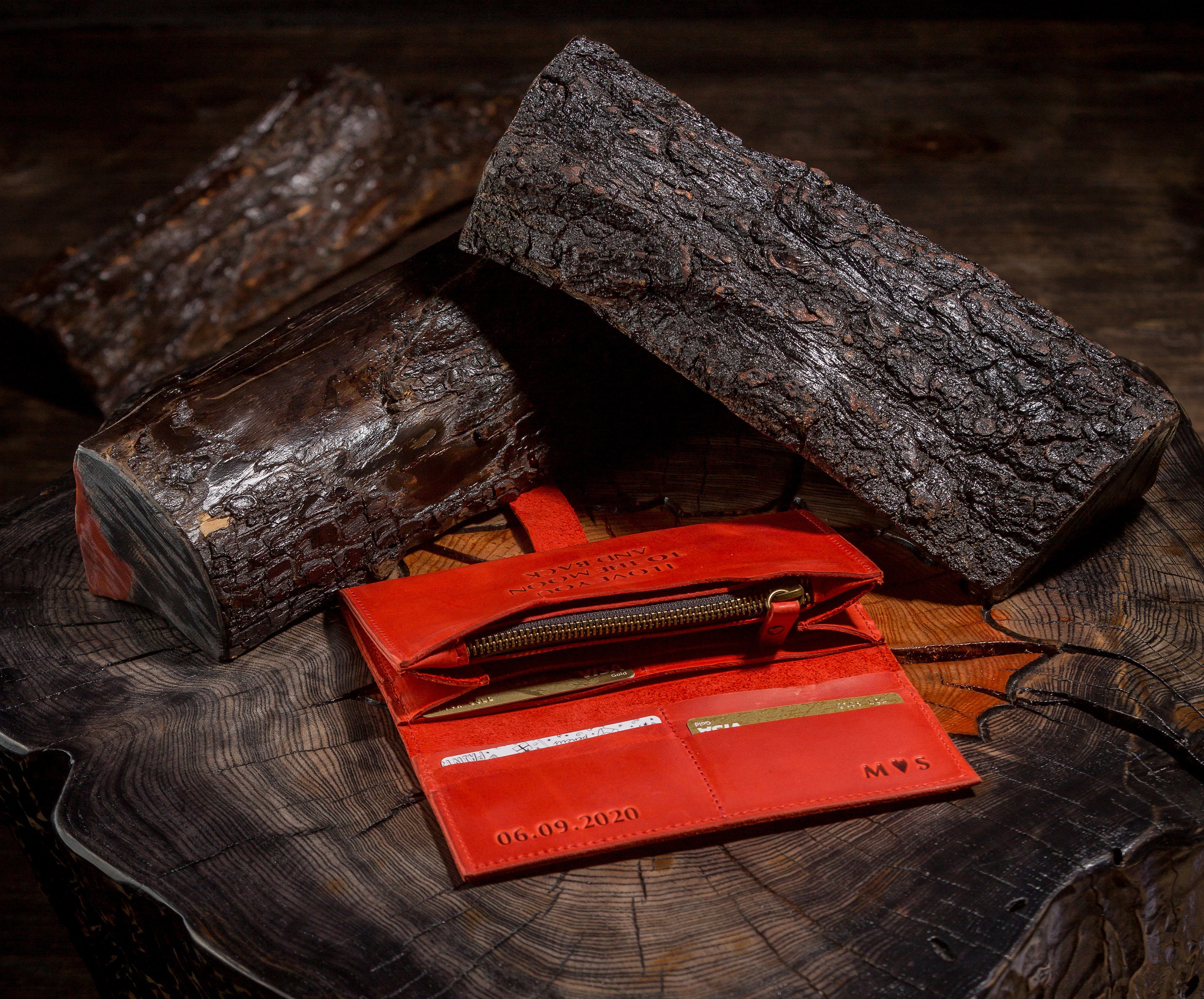 Leather wallet woman Personalized leather wallet woman Slim | Etsy