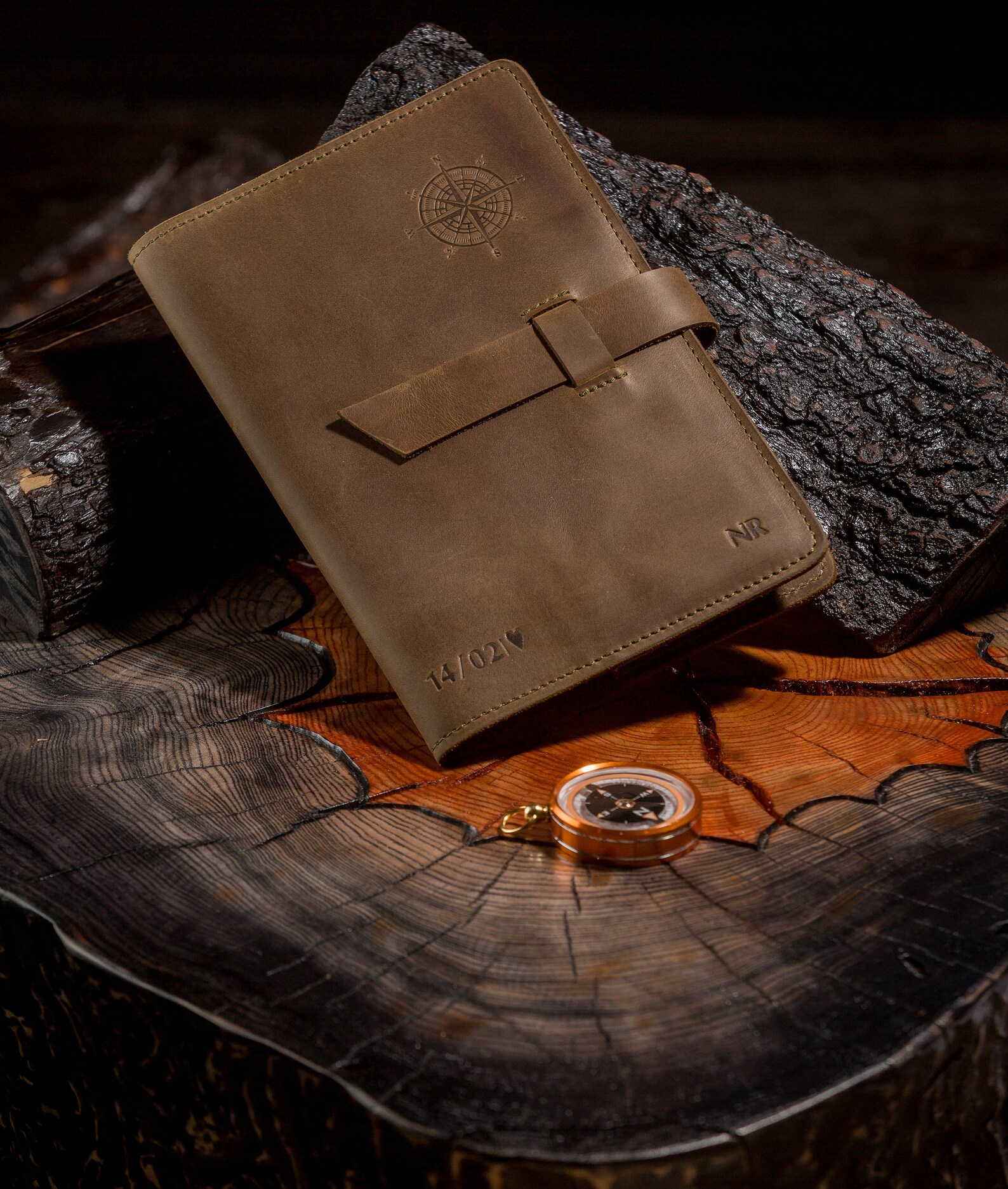 Personalized Leather Journal Refillable Notebook Cover | Etsy