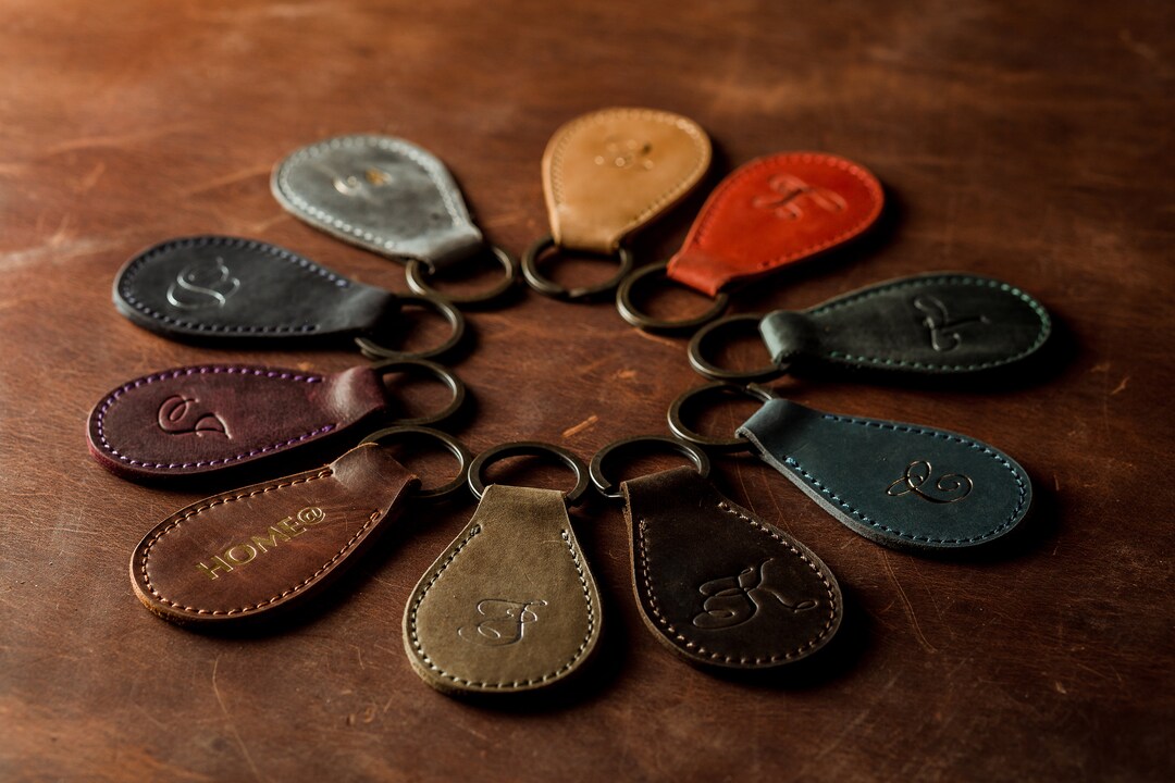 Leather Keychains, Keychains With Logo, Personalized Leather Keychains ...