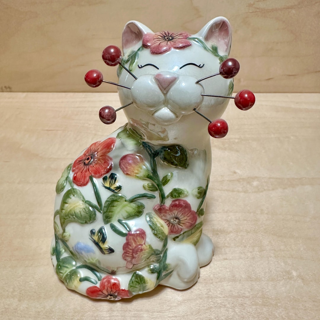 Adorable! Vintage Whimsiclay by Amy Lacombe, "botanicat" No Box ...