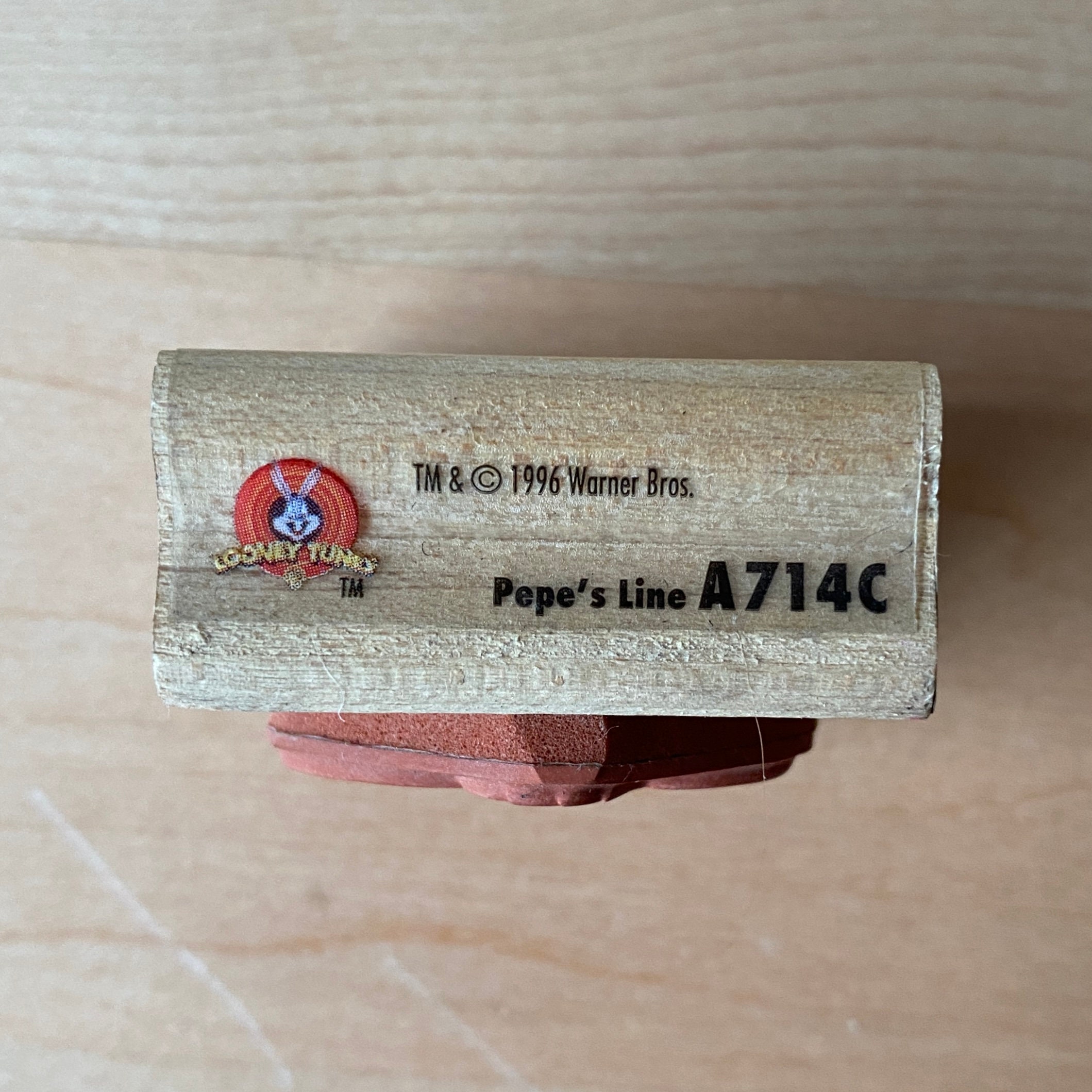 Pepe Le Pew Vintage ma Cherie Wood and Rubber Ink Stamp, Warner Bros ...