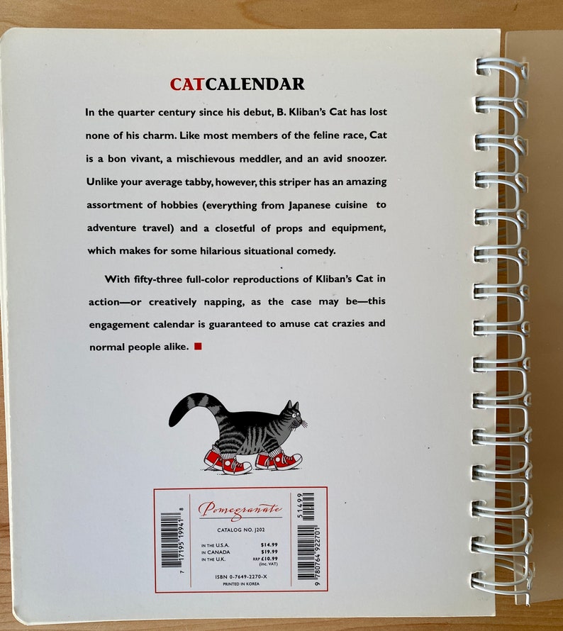 Vintage B. Kliban Cat 2004 Engagement Cat Calendar. Never Used, Like ...