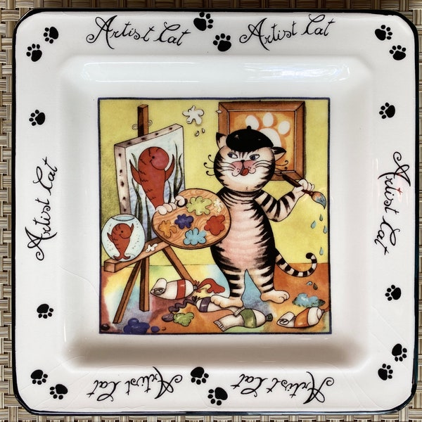 Cat Decorative Plate - Etsy