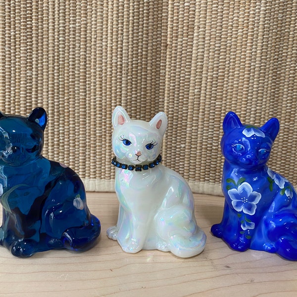 Fenton Glass Cat - Etsy