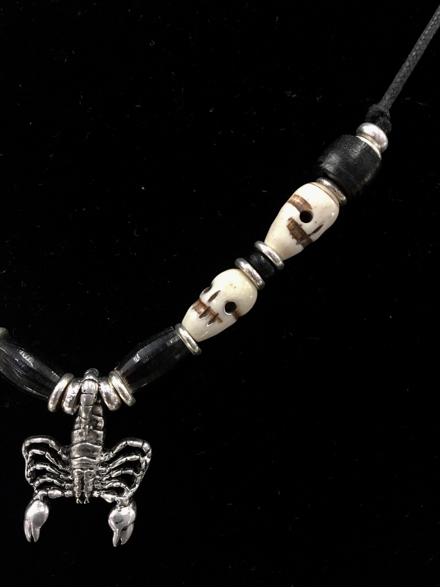 Skull Bead Necklace With Optional Pendant - Etsy