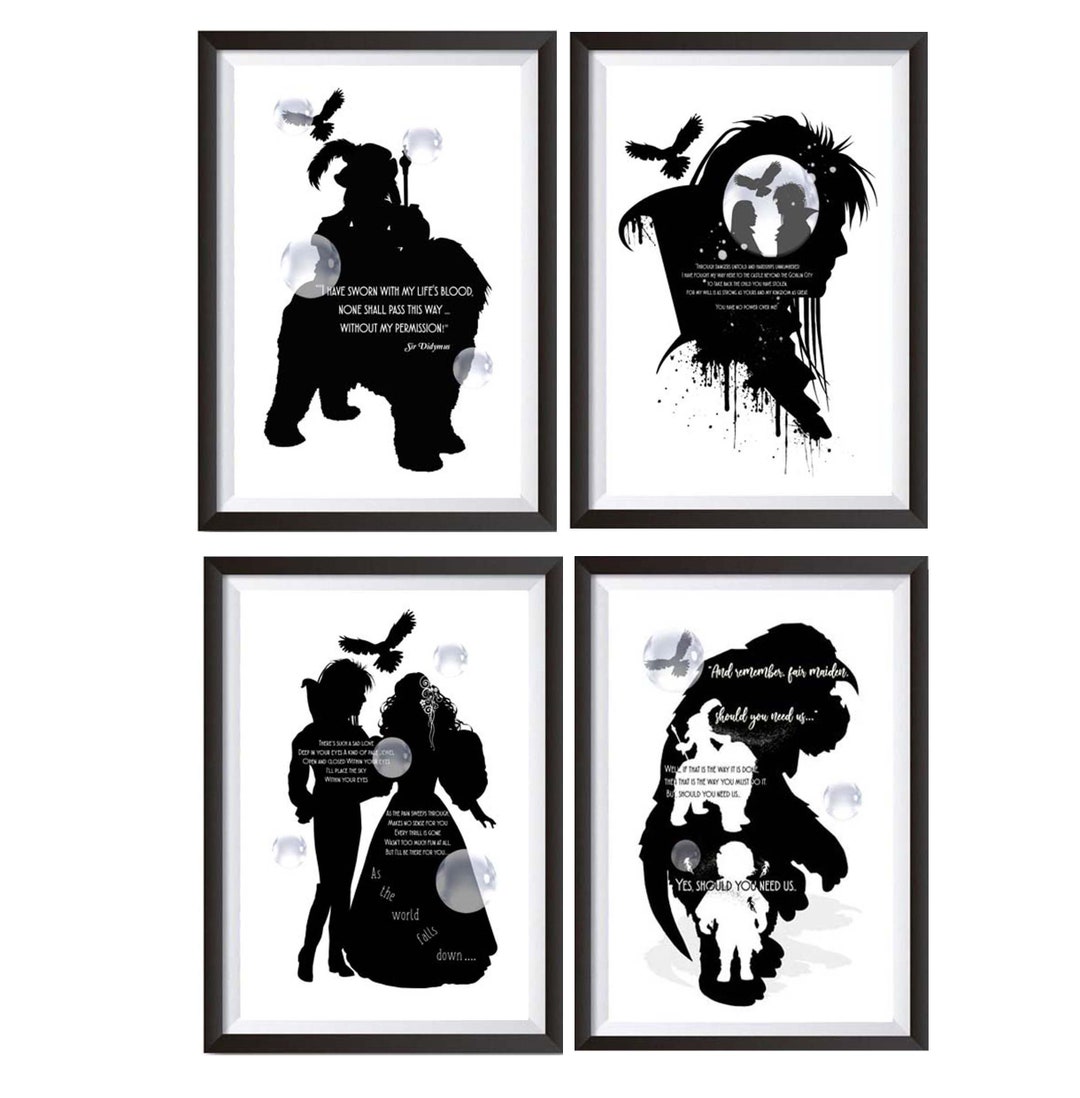 Printable Wall Art X 4 - Labyrinth Movie Art - Instant Download - Print ...