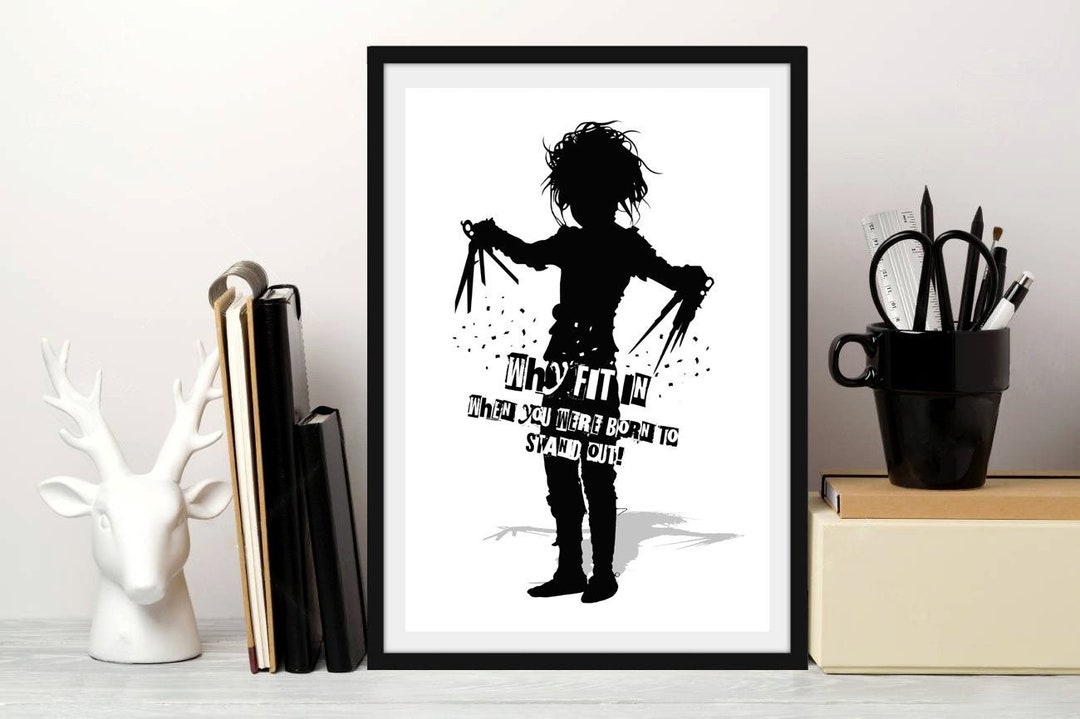 Printable Art Edward Scissorhands Print Silhouette Art - Etsy