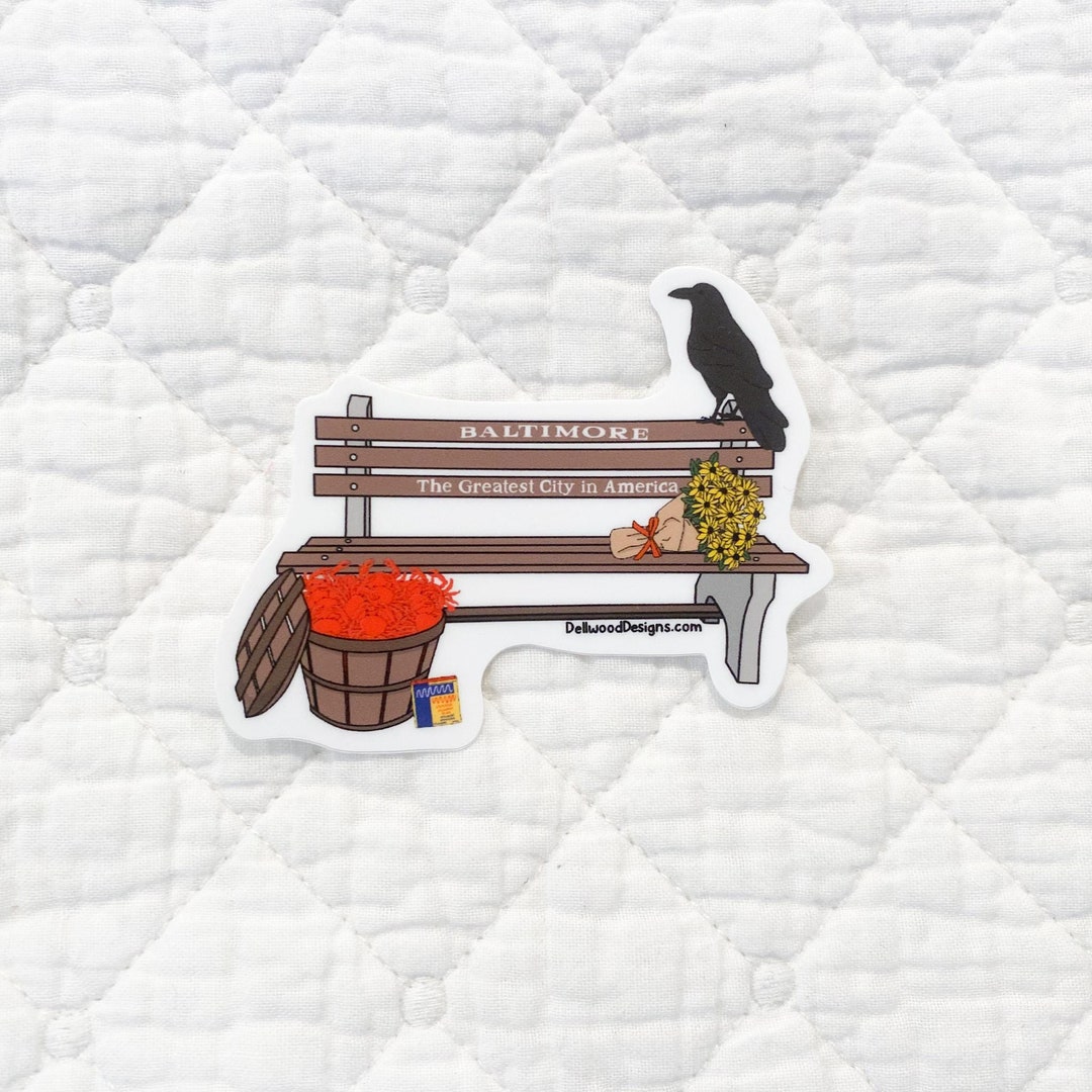 Baltimore Goodies Bench Sticker - Etsy