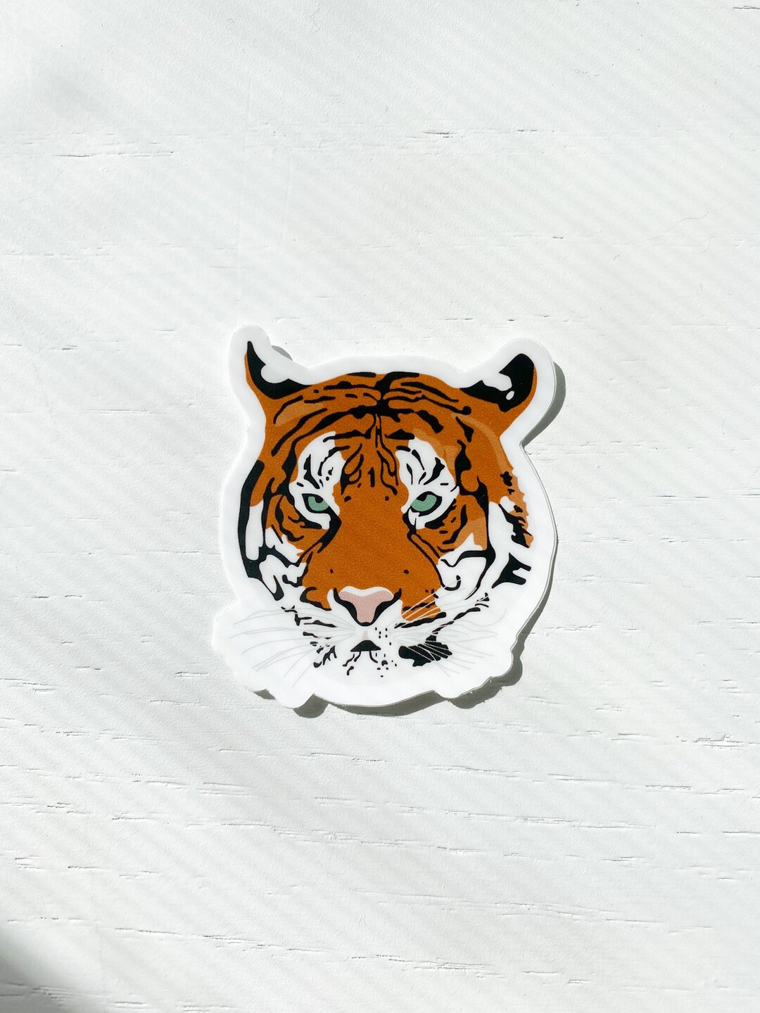 Hand-drawn Tiger Face Sticker: Weatherproof Vinyl Decal - Etsy