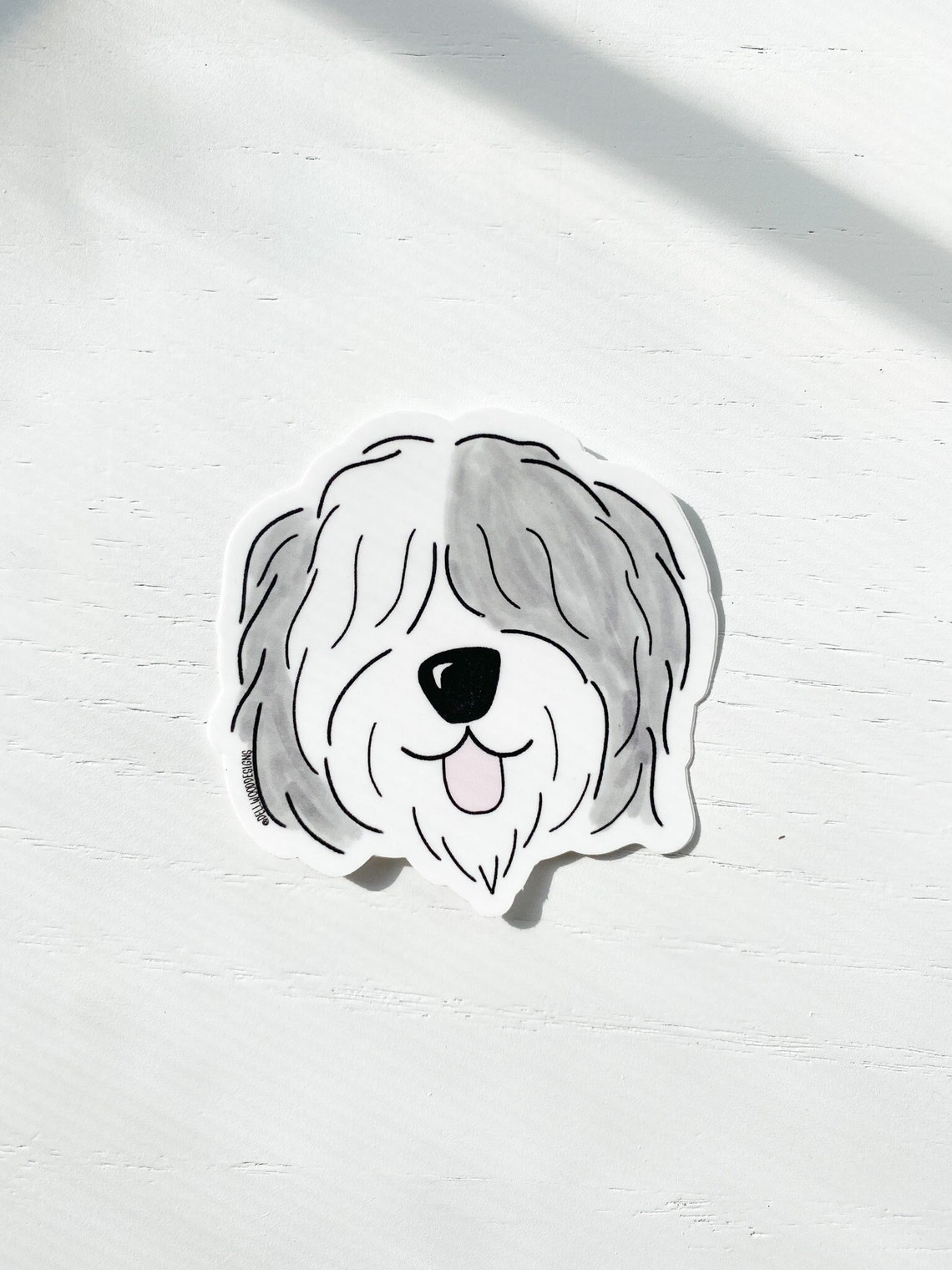 Old English Sheepdog Sticker | Etsy