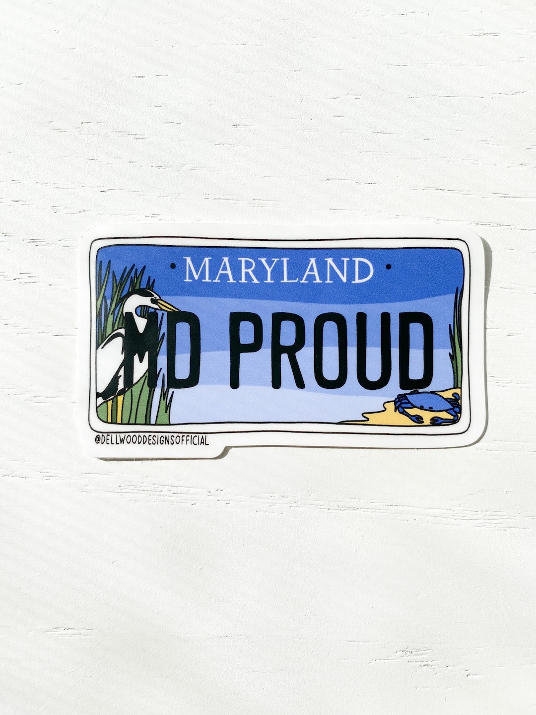 MD Proud License Plate Sticker - Etsy