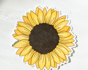Sunflower Sticker |clear Background Sticker | Waterproof Vinyl Sticker ...