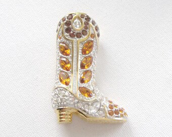 Cowboy Boot Brooch - Etsy