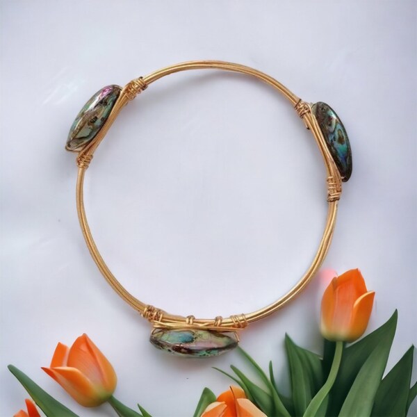 Abalone Bangle - Etsy