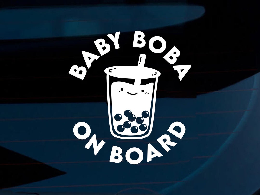 Baby Boba on Board or Cutea in Car Bubble Tea | Boba Tea Baby on Board ...