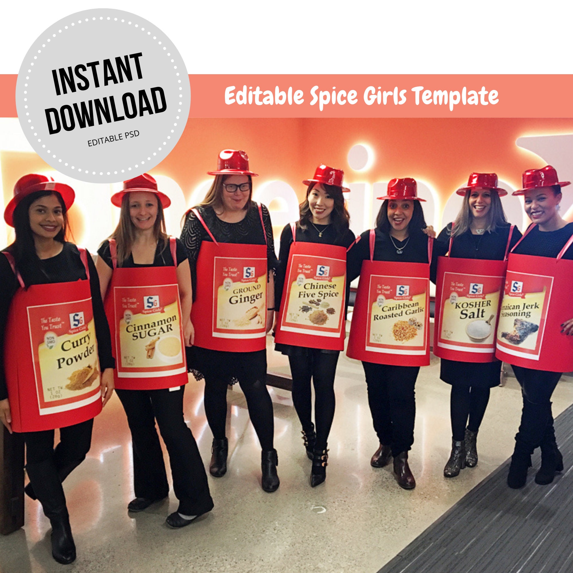 Spice Girls Halloween Costume Template Instant Download - Etsy