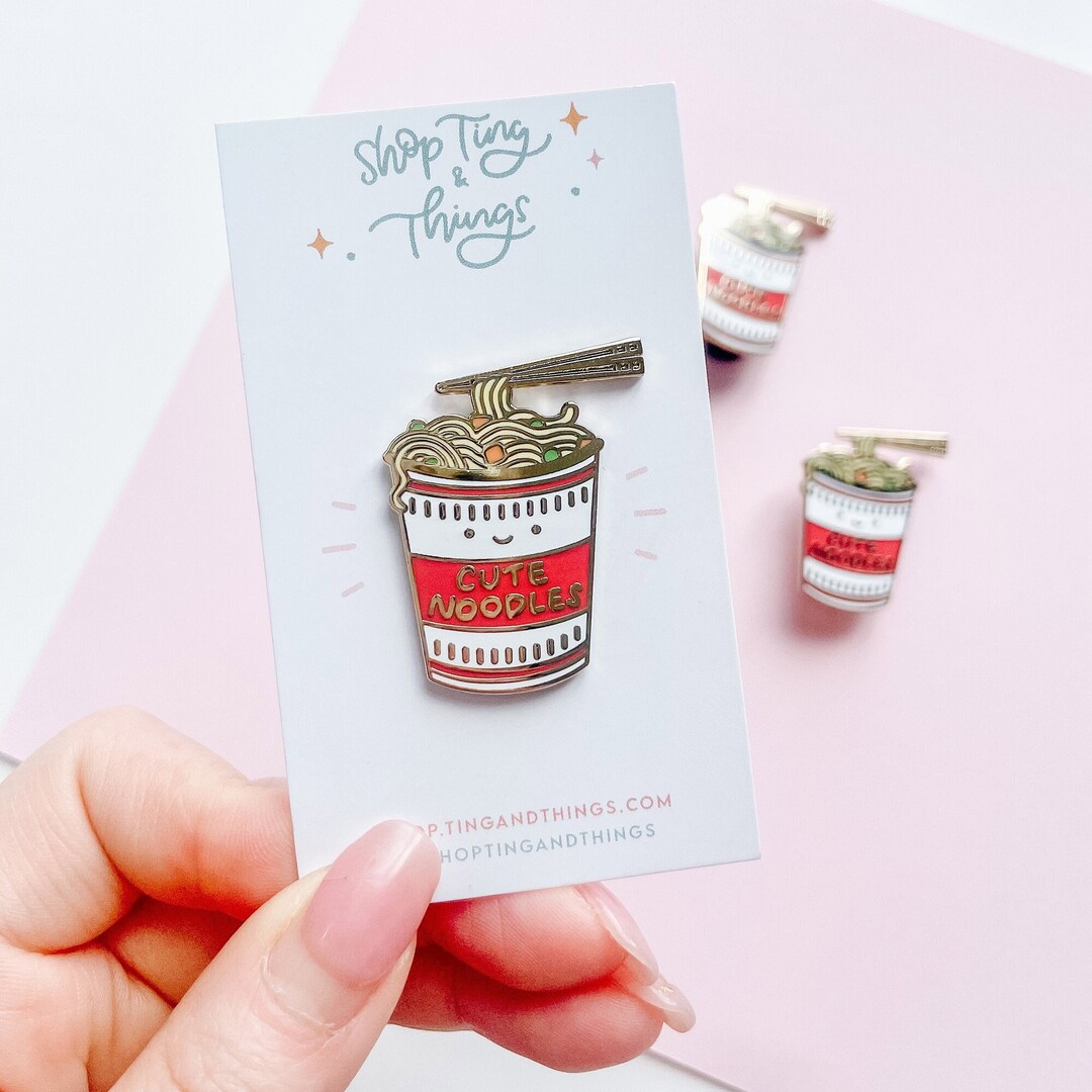Cute Cup Noodles Enamel Pin Instant Ramen Asian Food Punny Lapel Pin - Etsy