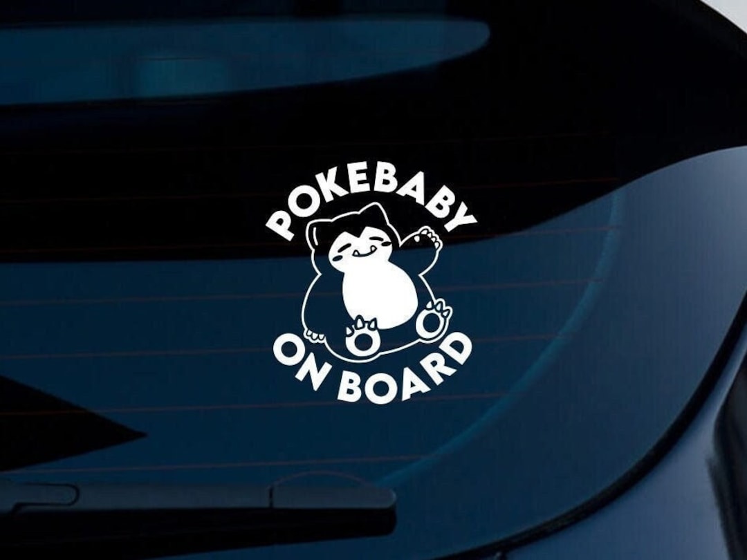 Pokemon Snorlax Baby on Board, Baby in Car, Kids in Car, Weatherproof ...