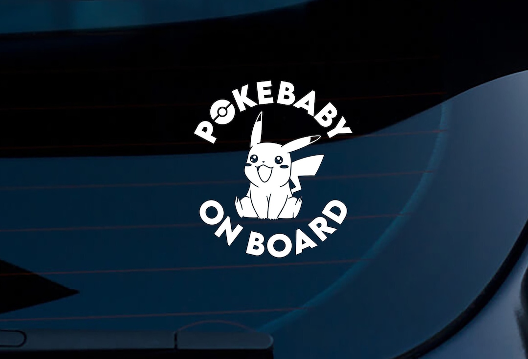 Pokemon Pikachu Baby on Board, Baby in Car, Kids in Car, Weatherproof ...