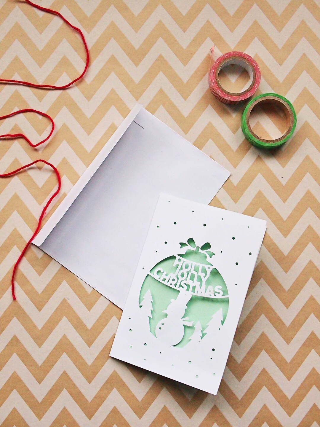 Christmas Cutout Card Digital Cut SVG File, Paper Cut Template ...