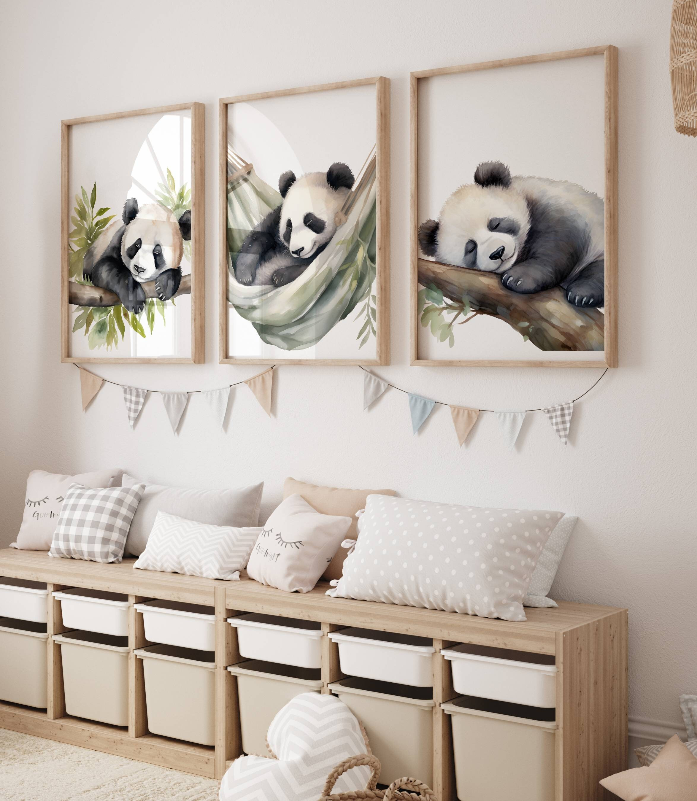Panda Nursery Wall Art, Panda Nursery Decor, Panda Nursery Art Prints ...