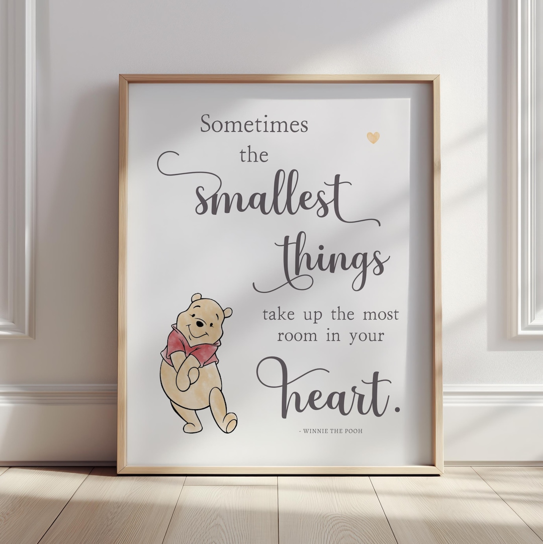 Winnie the Pooh Nursery Quote Wall Art - Pooh Quotes - Boys Room Decor ...