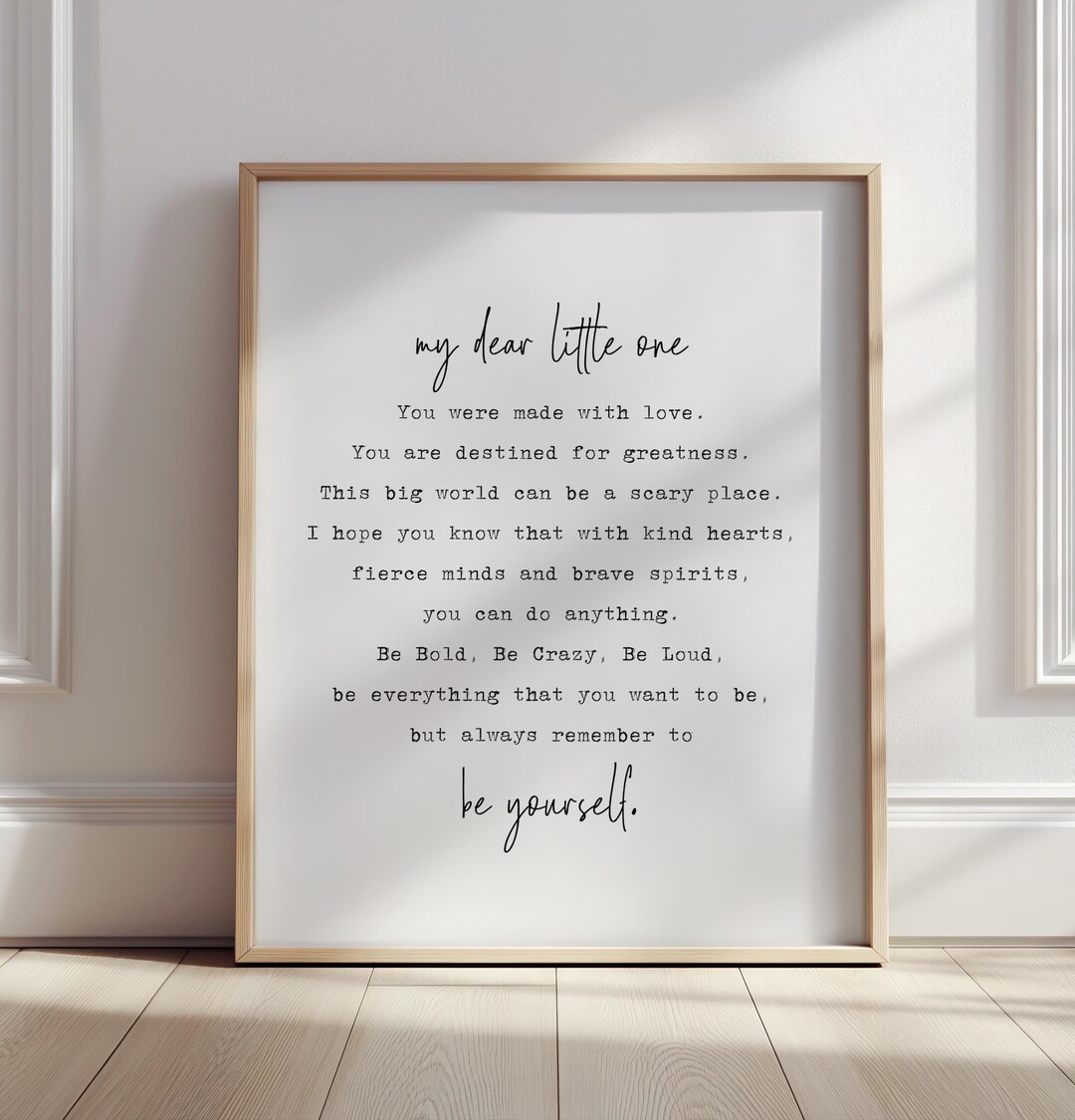 Nursery Quote Wall Art Print, Nursery Quote Decor, Kids Room Wall Decor ...