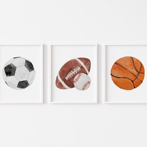 Sports Nursery Wall Art, Kids Sports Wall Decor, Sports Nursery Print ...