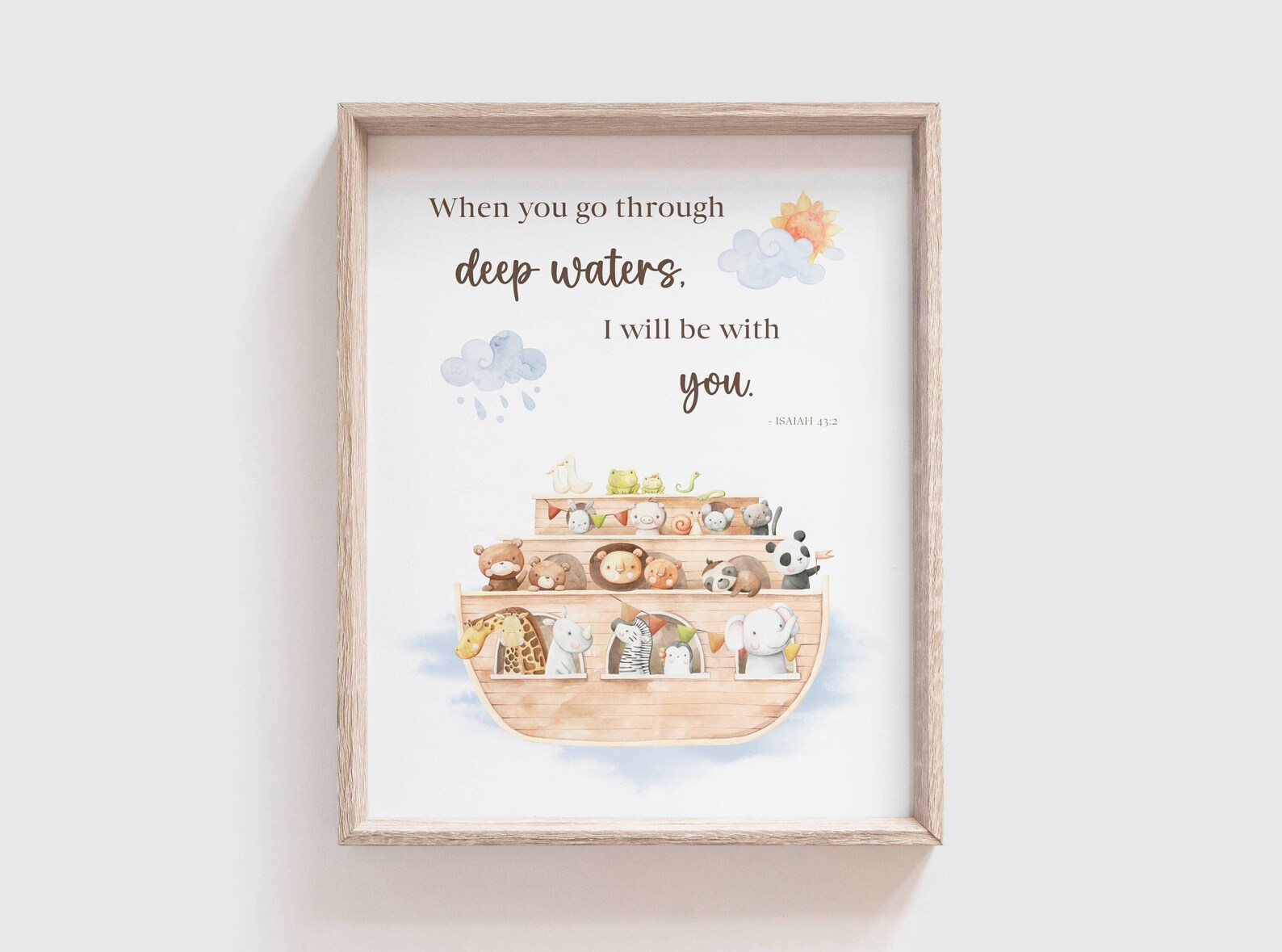 Noah's Ark Scripture Nursery Decor Christian Nursery Print Religious ...