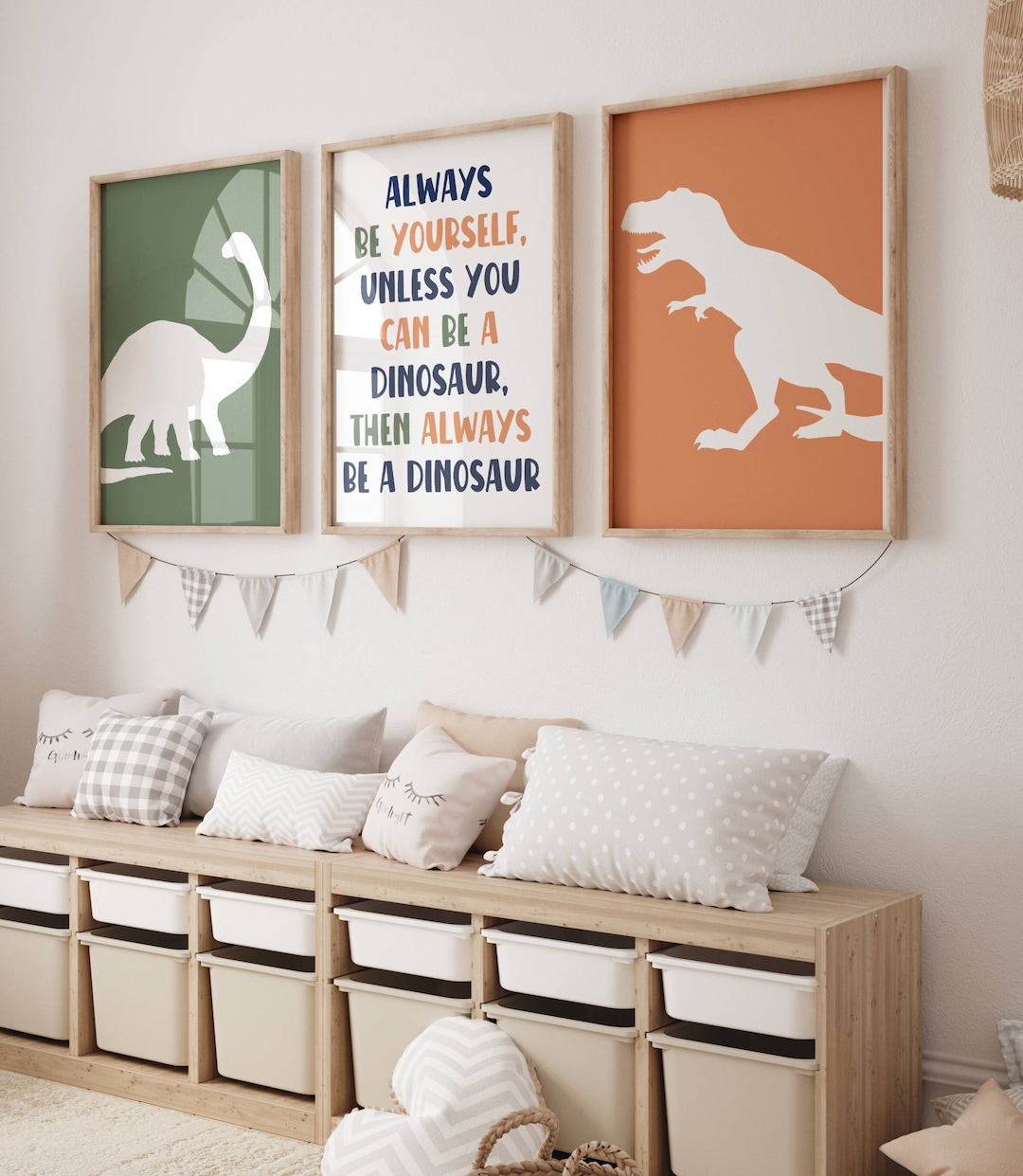 Dinosaur Nursery Decor, Dino Nursery Wall Art Prints, Baby Boy Nursery ...